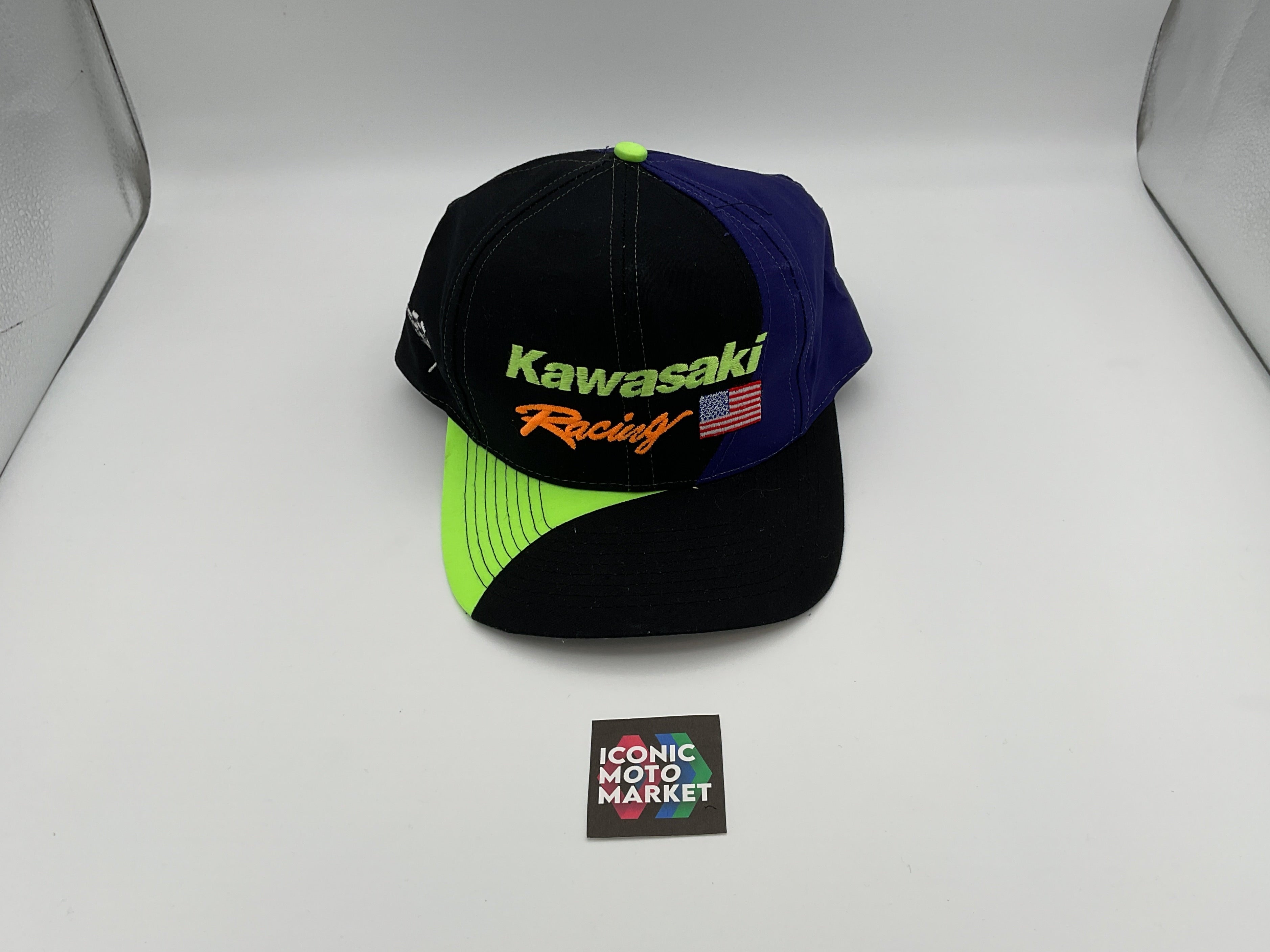 Kawasaki Racing Hat (Purple/Black/Green w/ Adjustable Snap). #KAWI_RHP ...