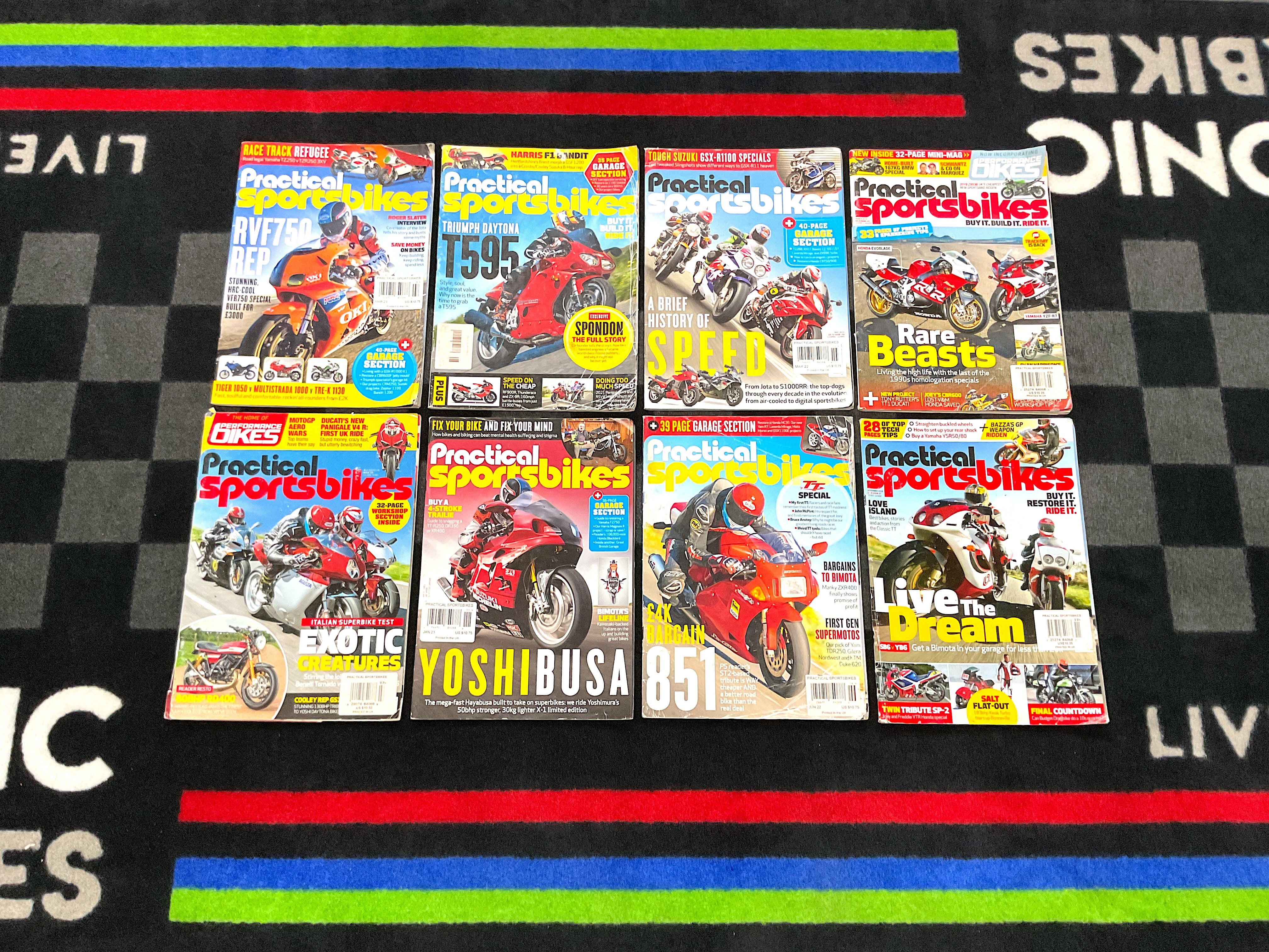 Collection of 8 Motorcycle Magazines - Practical Sportbikes. #PSB_8B ...