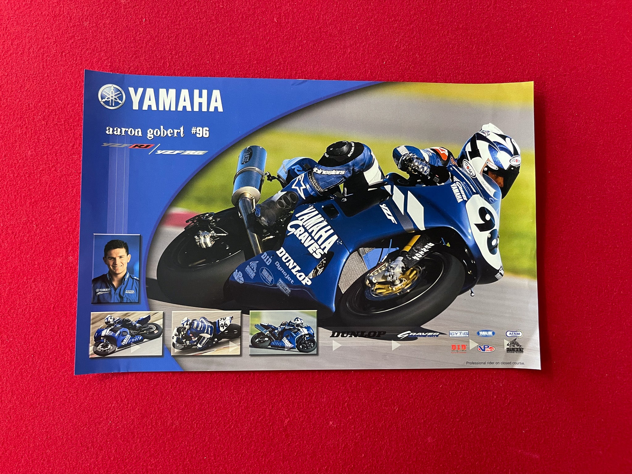 Team Yamaha Poster - Aaron Gobert - 12" x 18" – Iconic Moto Market