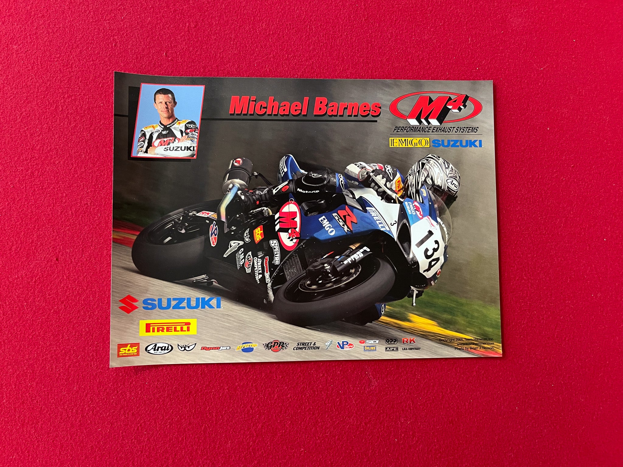 Team M4 Poster - Michael Barnes - 11" x 15" – Iconic Moto Market
