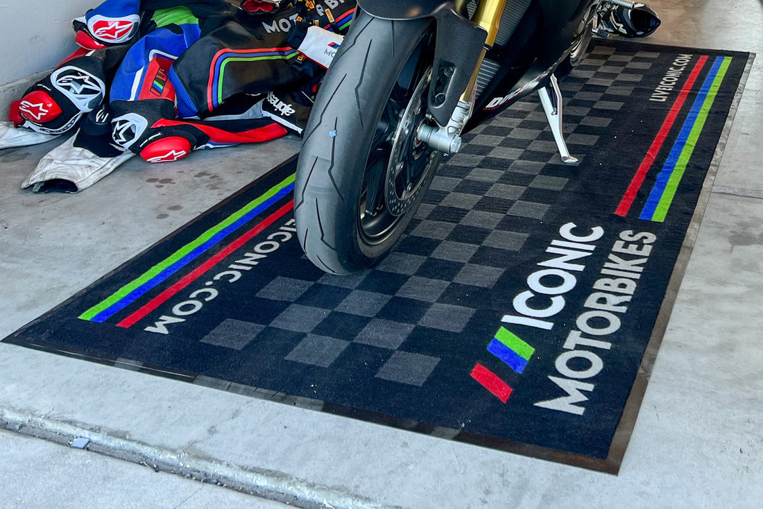Iconic Bike Mat ~ Size: 42" x 96" – Iconic Moto Market